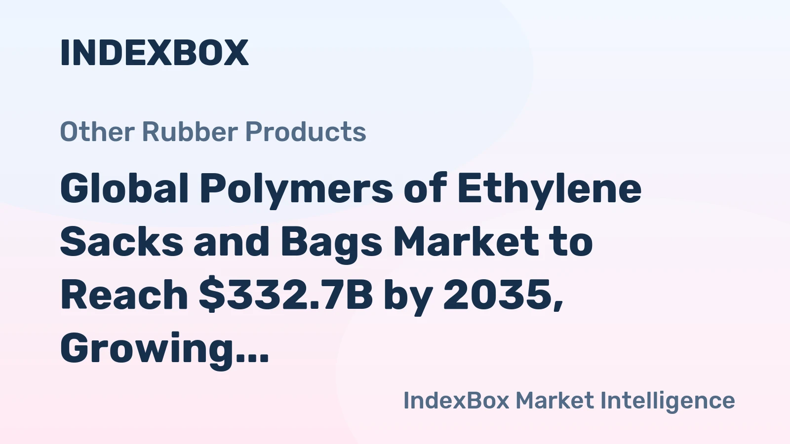 Global Polymers of Ethylene Sacks and Bags Market to Reach $332.7B by 2035, Growing at a CAGR of +2.7%