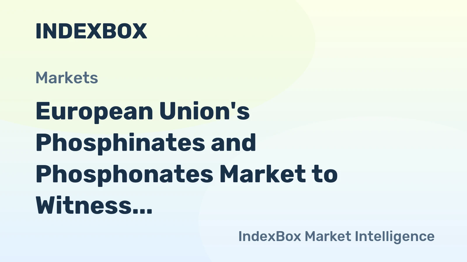 European Union's Phosphinates and Phosphonates Market to Witness Slight Growth with 1.7% CAGR