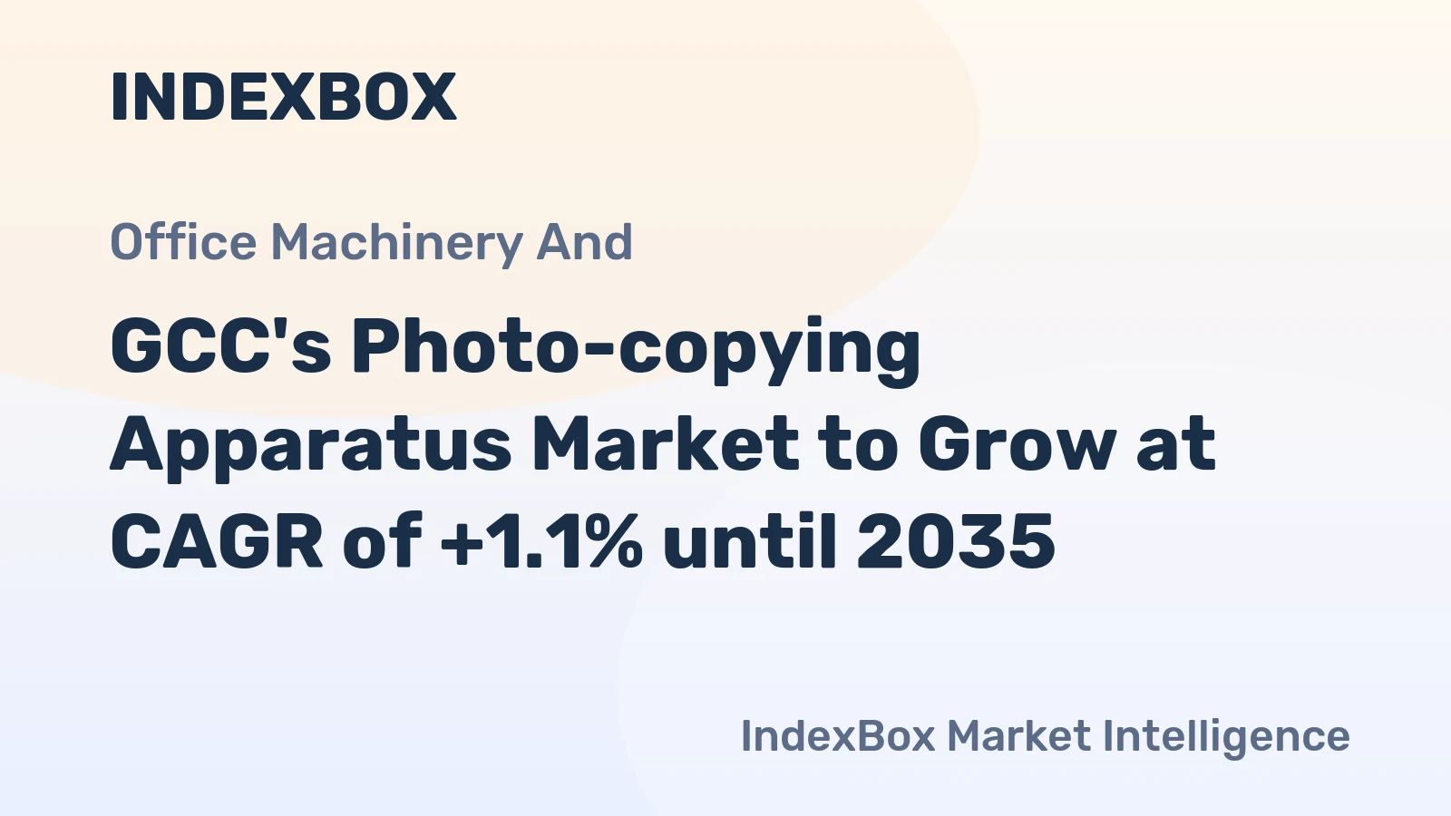 GCC's Photo-copying Apparatus Market to Grow at CAGR of +1.1% until 2035