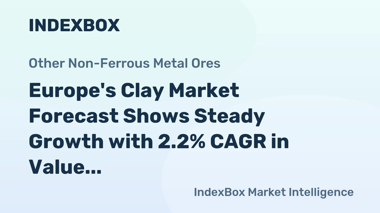 Europe's Clay Market Forecast Shows Steady Growth with 2.2% CAGR in Value Through 2035