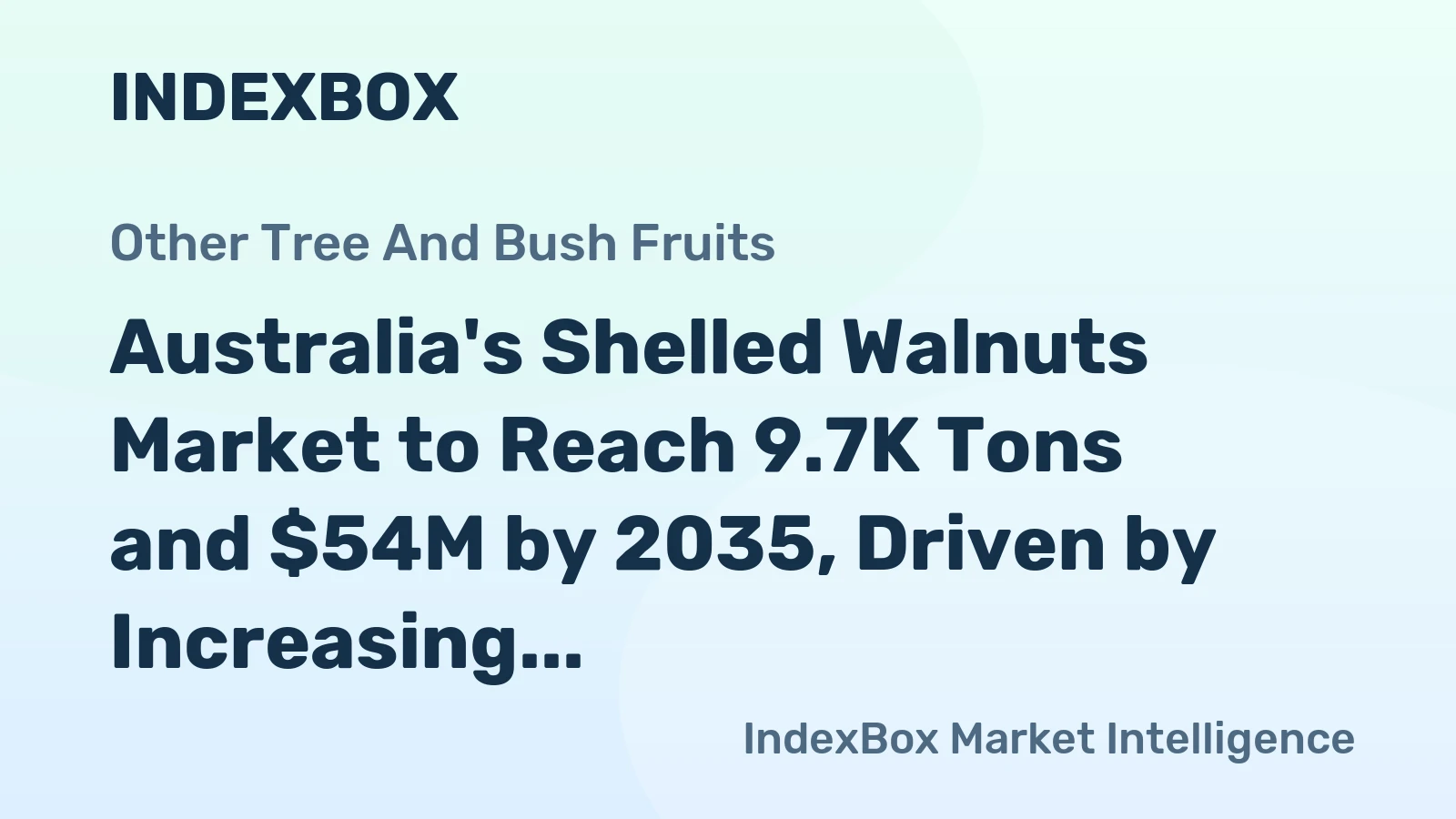 Australia's Shelled Walnuts Market to Reach 9.7K Tons and $54M by 2035, Driven by Increasing Demand