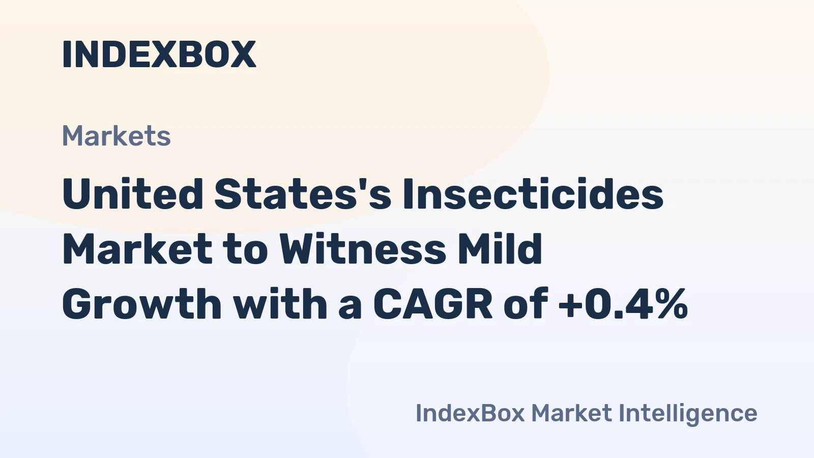 United States's Insecticides Market to Witness Mild Growth with a CAGR of +0.4%