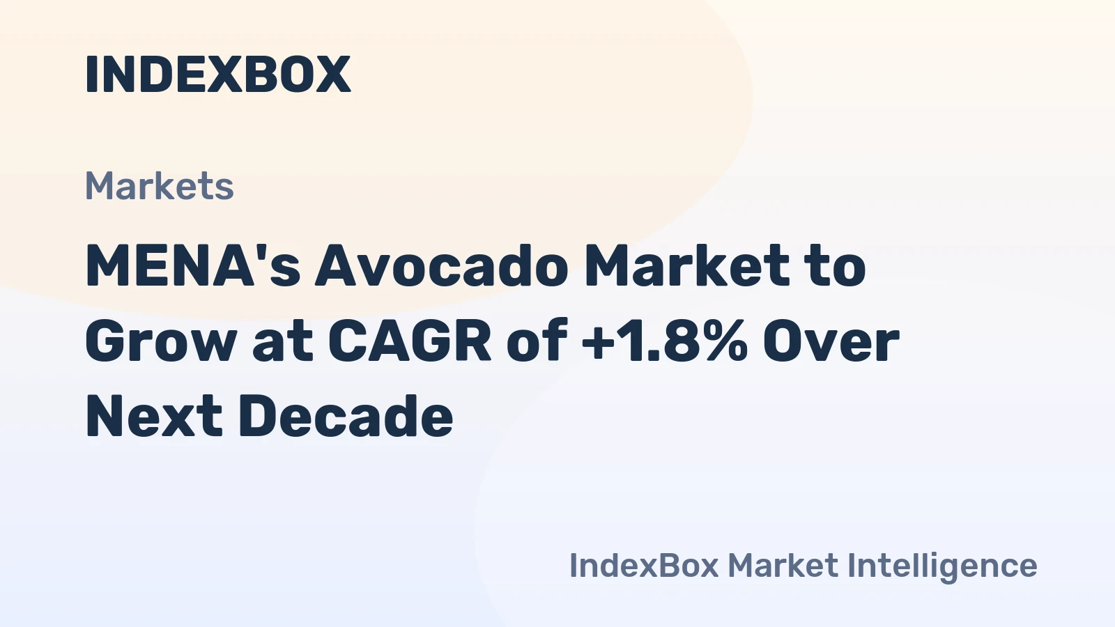 MENA's Avocado Market to Grow at CAGR of +1.8% Over Next Decade