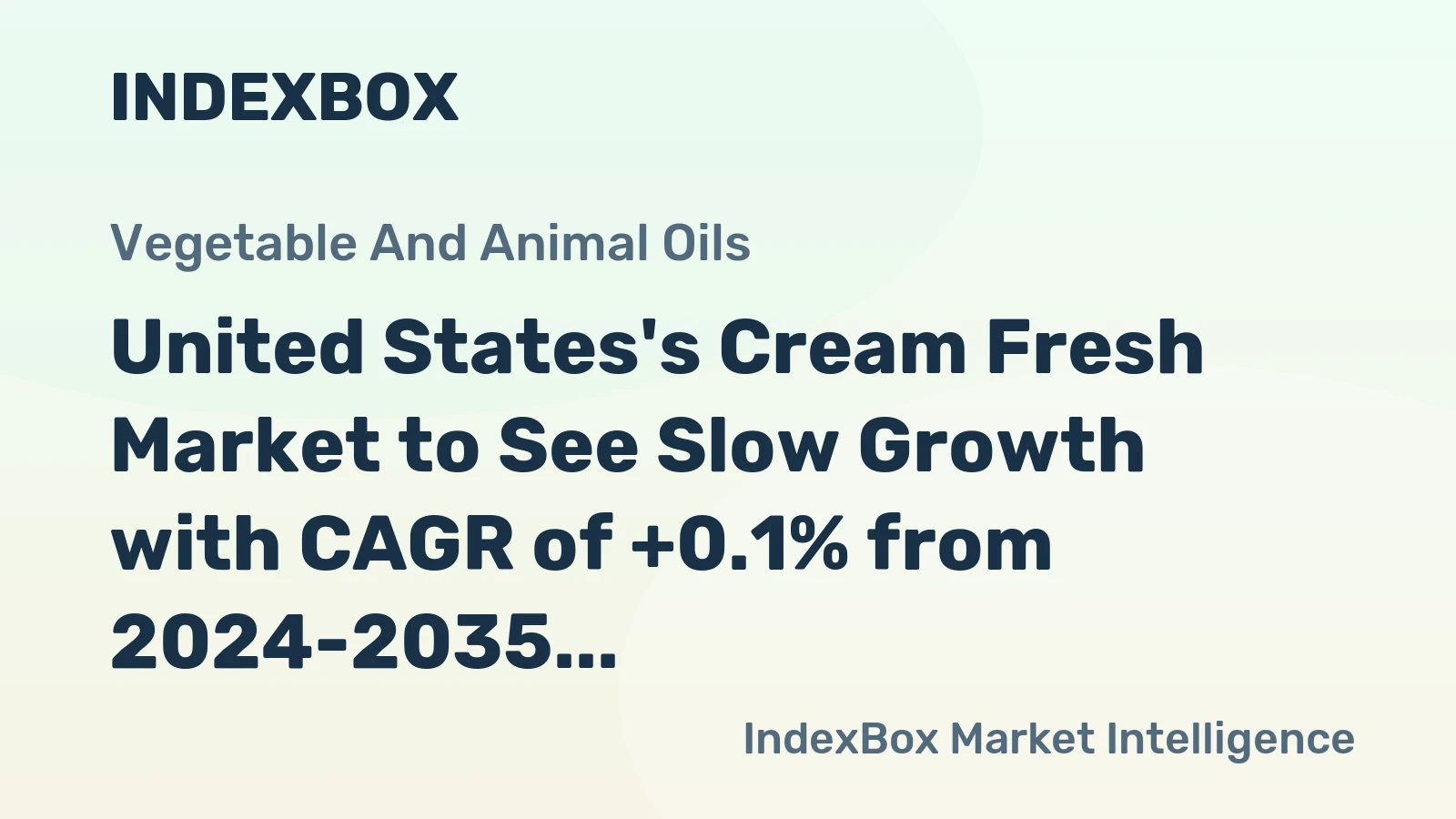 United States's Cream Fresh Market to See Slow Growth with CAGR of +0.1% from 2024-2035, Reaching $157M by End of Period