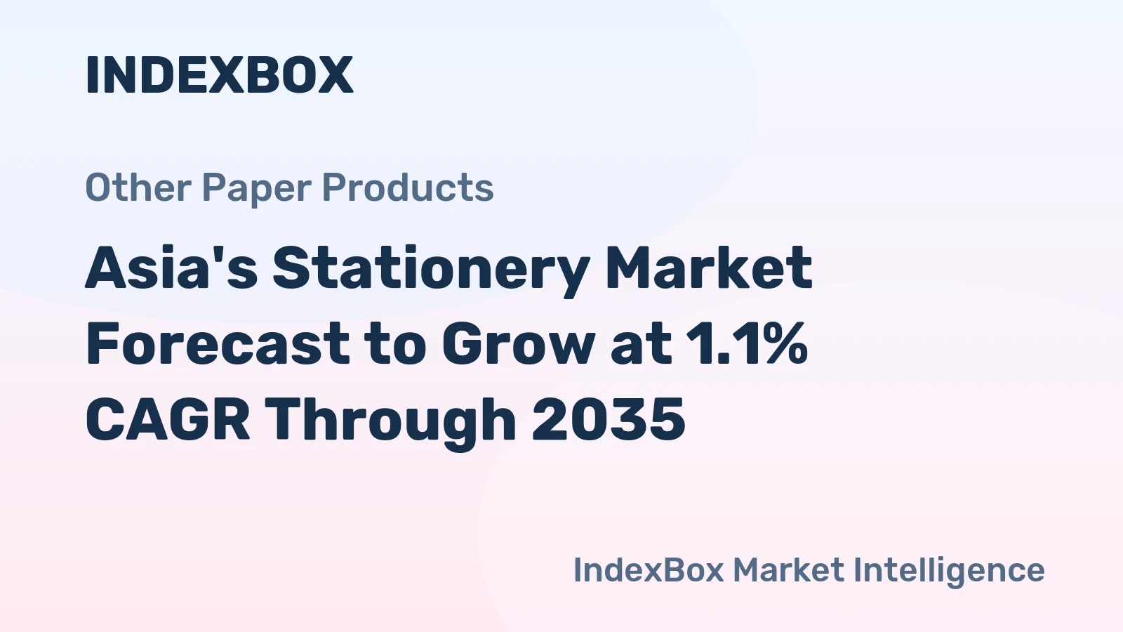 Asia's Stationery Market Forecast to Grow at 1.1% CAGR Through 2035