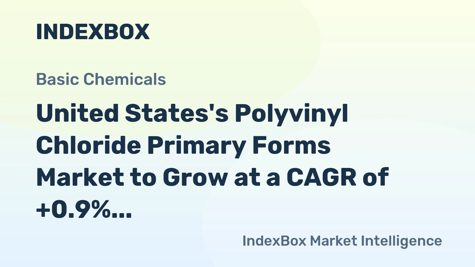 United States's Polyvinyl Chloride Primary Forms Market to Grow at a CAGR of +0.9% Over Next Decade