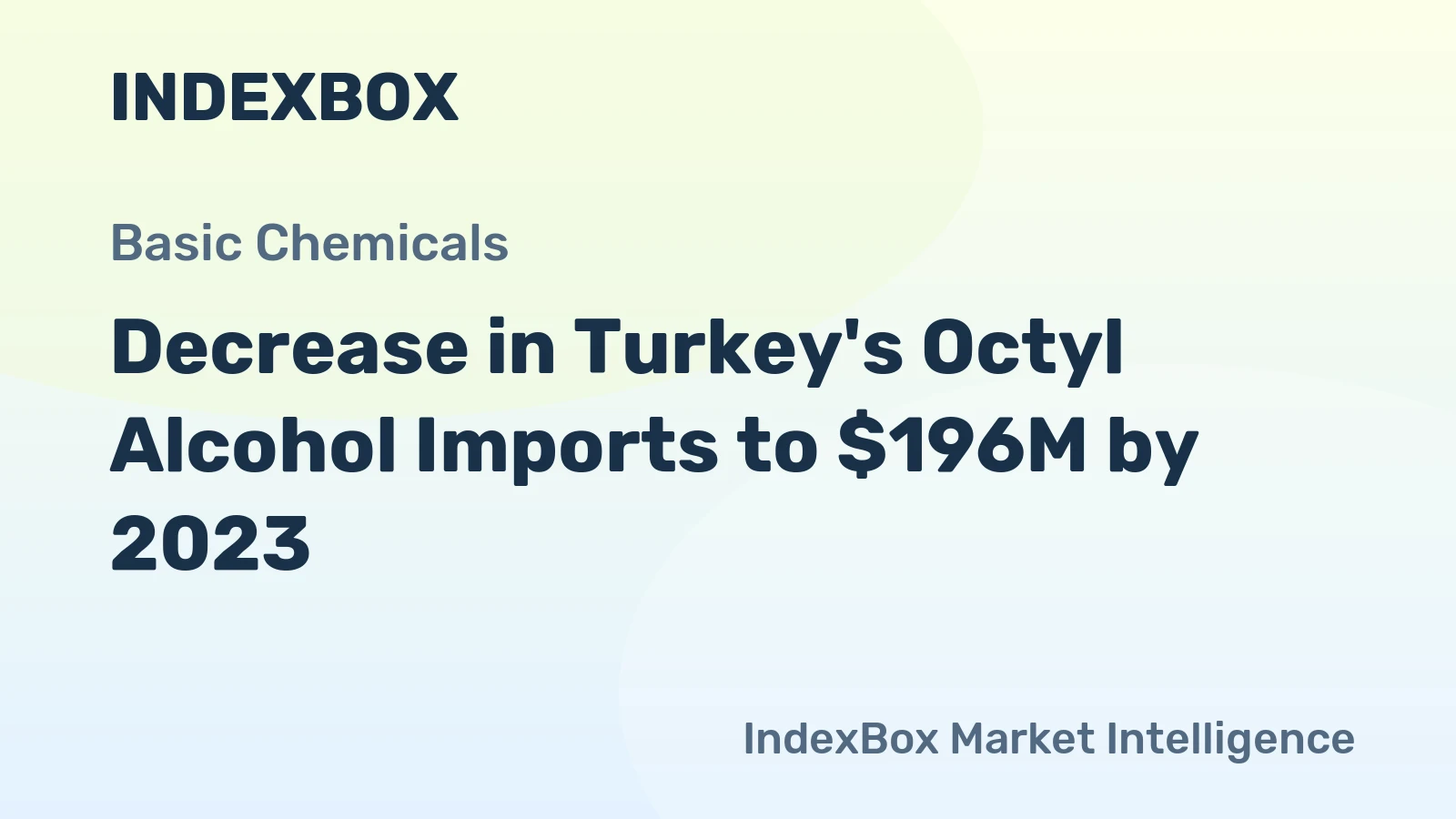 Decrease in Turkey's Octyl Alcohol Imports to $196M by 2023