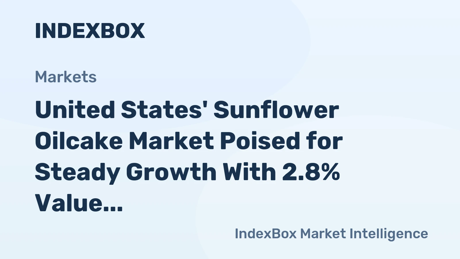 United States' Sunflower Oilcake Market Poised for Steady Growth With 2.8% Value CAGR Through 2035