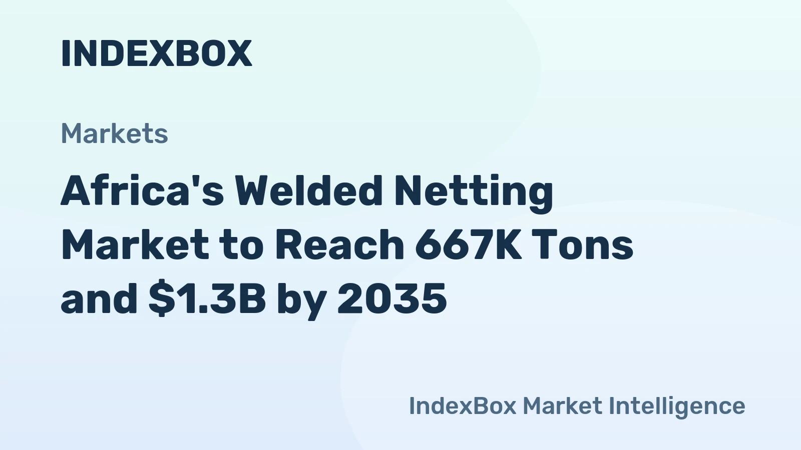 Africa's Welded Netting Market to Reach 667K Tons and $1.3B by 2035