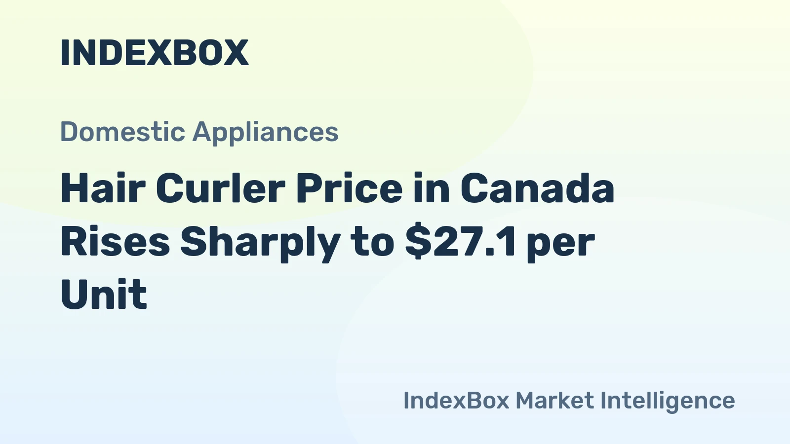 Hair Curler Price in Canada Rises Sharply to $27.1 per Unit