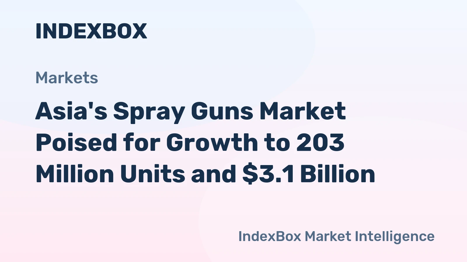 Asia's Spray Guns Market Poised for Growth to 203 Million Units and $3.1 Billion