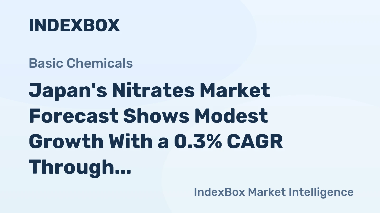 Japan's Nitrates Market Forecast Shows Modest Growth With a 0.3% CAGR Through 2035
