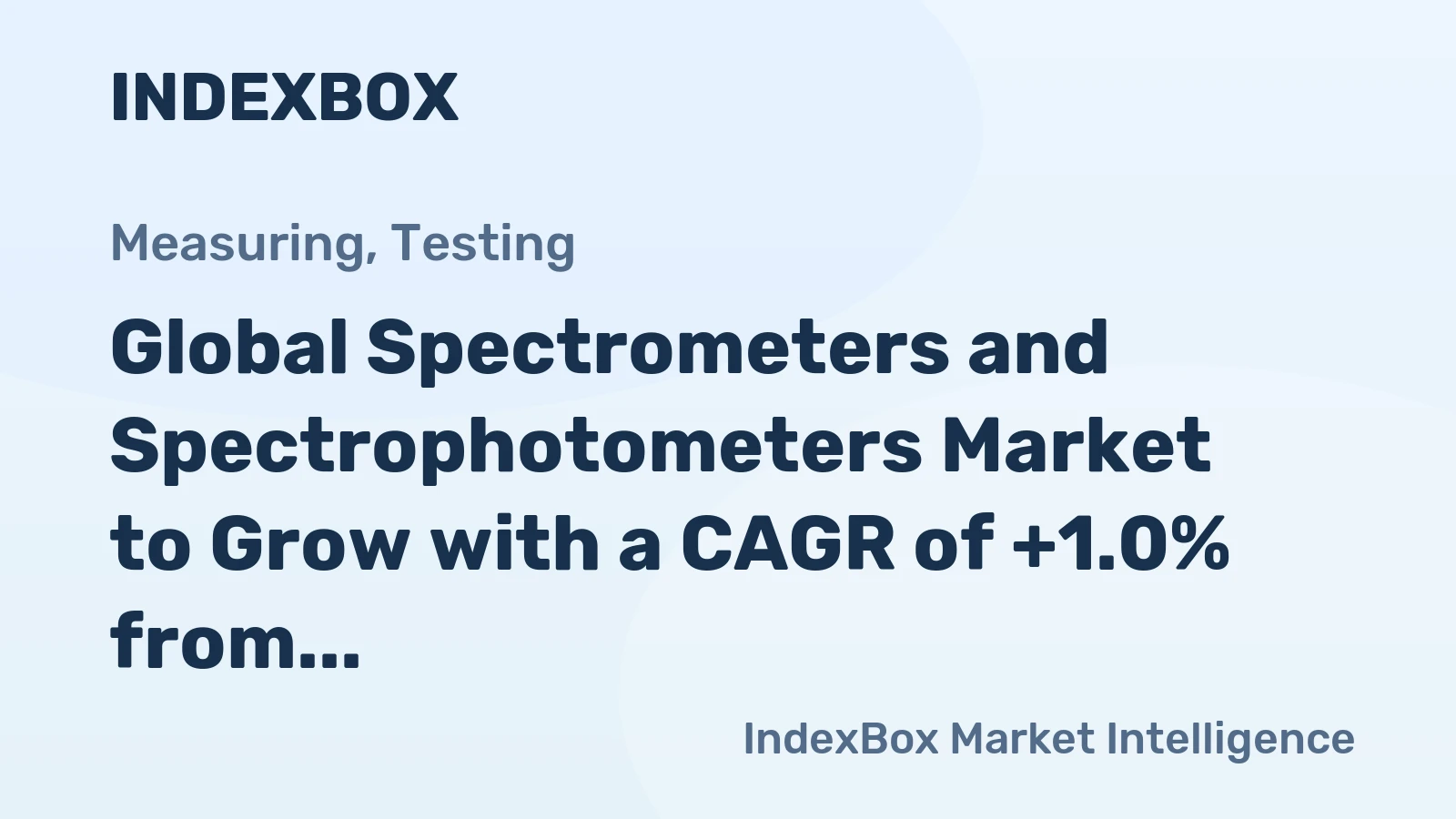 Global Spectrometers and Spectrophotometers Market to Grow with a CAGR of +1.0% from 2024 to 2035