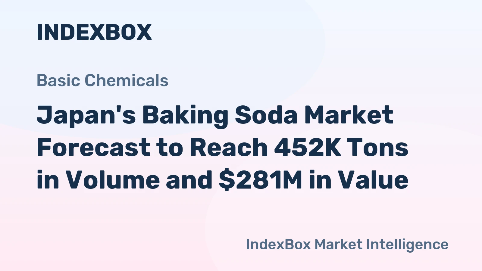 Japan's Baking Soda Market Forecast to Reach 452K Tons in Volume and $281M in Value