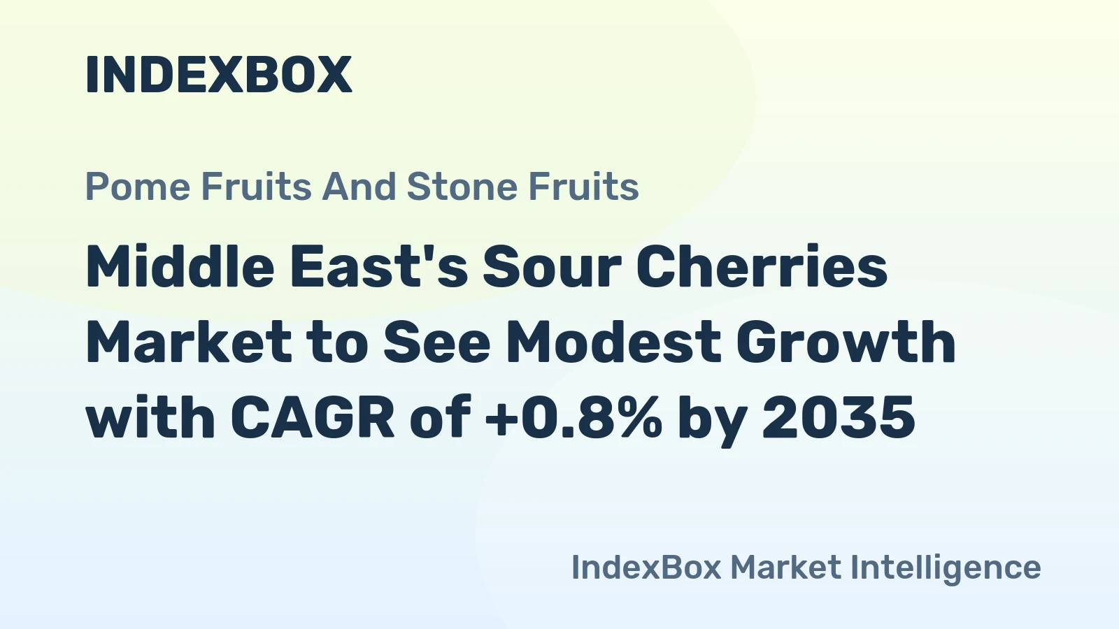 Middle East's Sour Cherries Market to See Modest Growth with CAGR of +0.8% by 2035