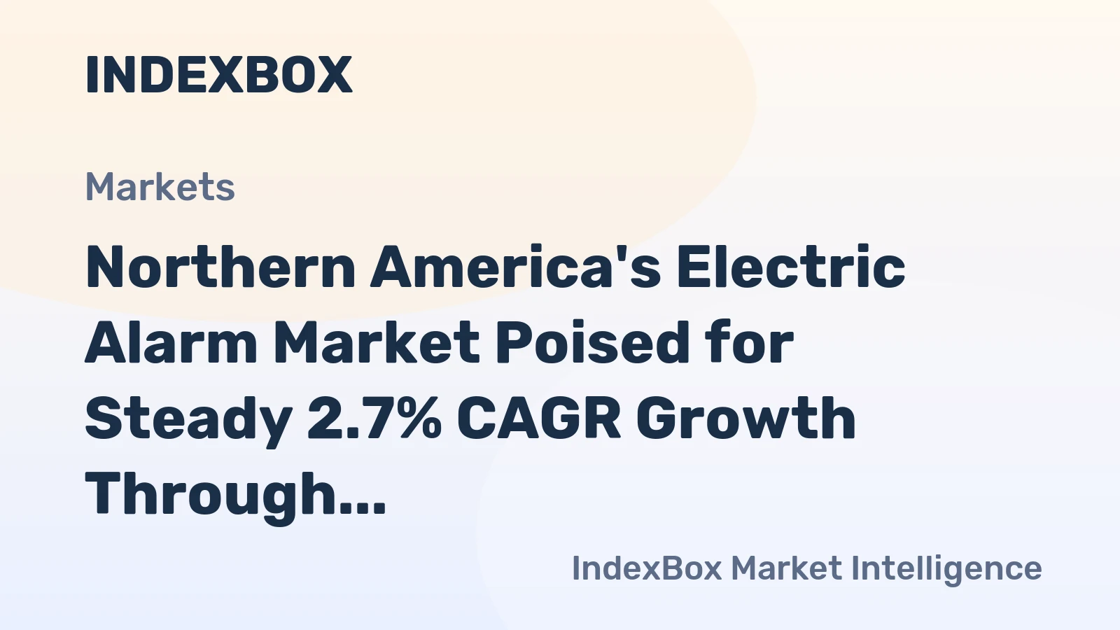 Northern America's Electric Alarm Market Poised for Steady 2.7% CAGR Growth Through 2035