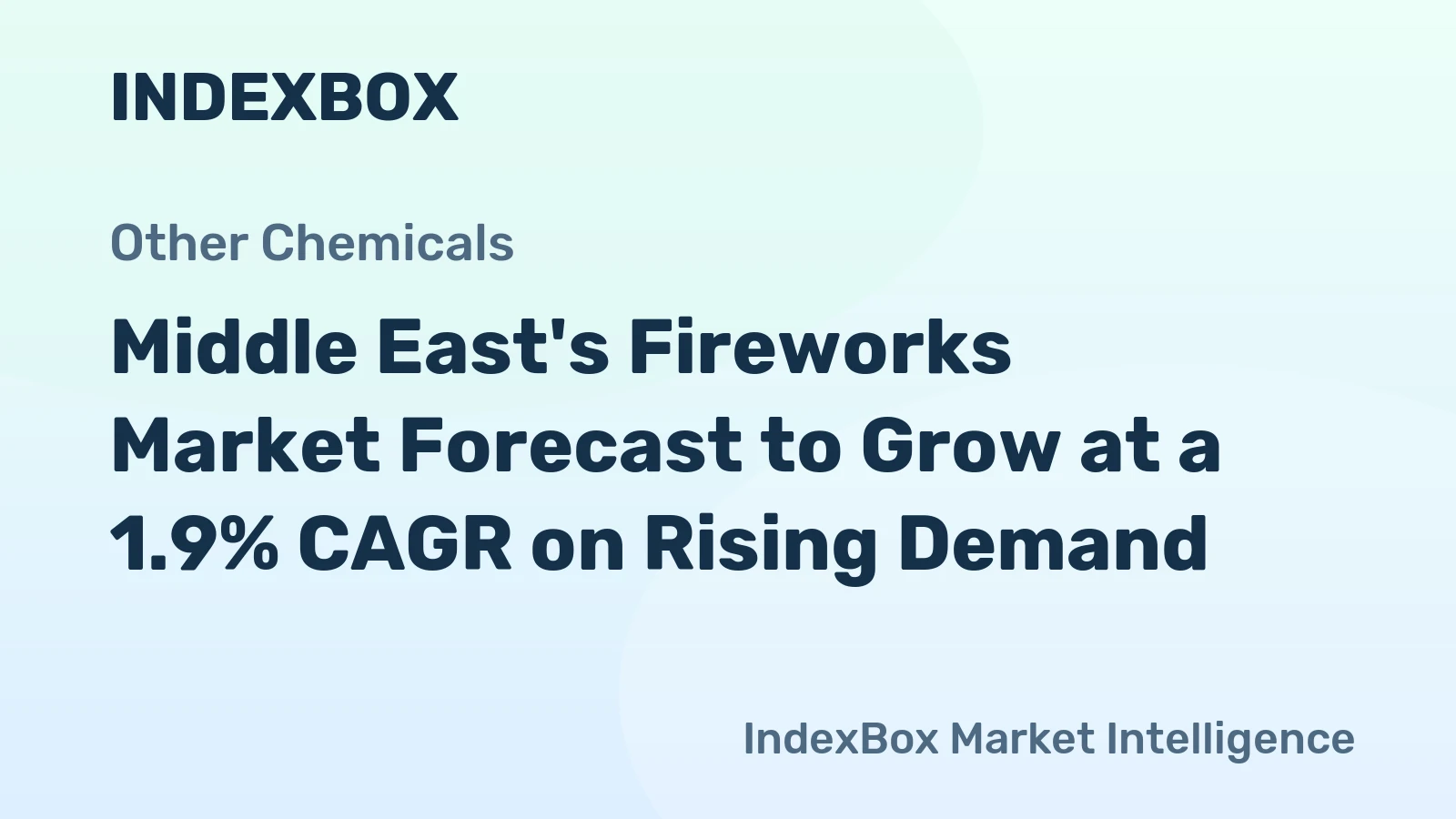 Middle East's Fireworks Market Forecast to Grow at a 1.9% CAGR on Rising Demand