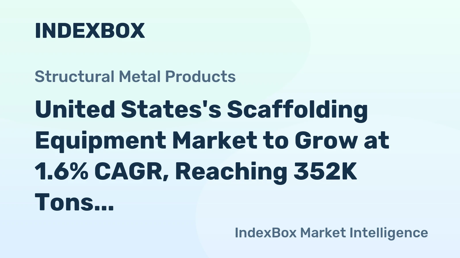 United States's Scaffolding Equipment Market to Grow at 1.6% CAGR, Reaching 352K Tons by 2035