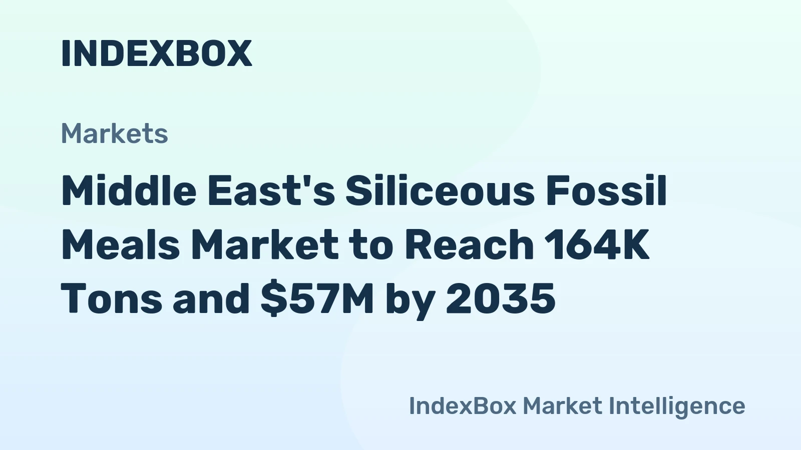Middle East's Siliceous Fossil Meals Market to Reach 164K Tons and $57M by 2035
