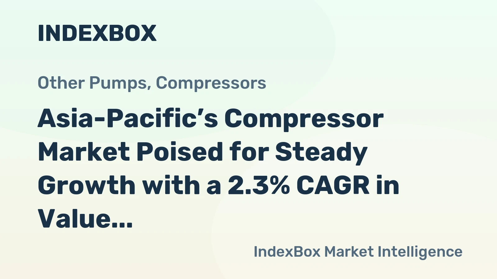 Asia-Pacific’s Compressor Market Poised for Steady Growth with a 2.3% CAGR in Value