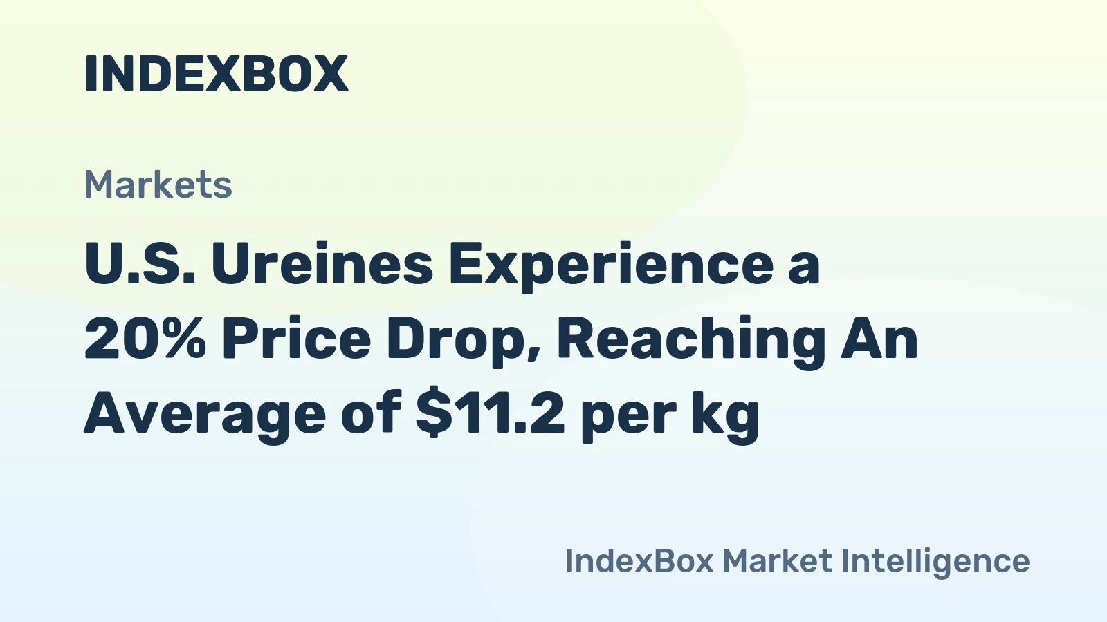 U.S. Ureines Experience a 20% Price Drop, Reaching An Average of $11.2 per kg