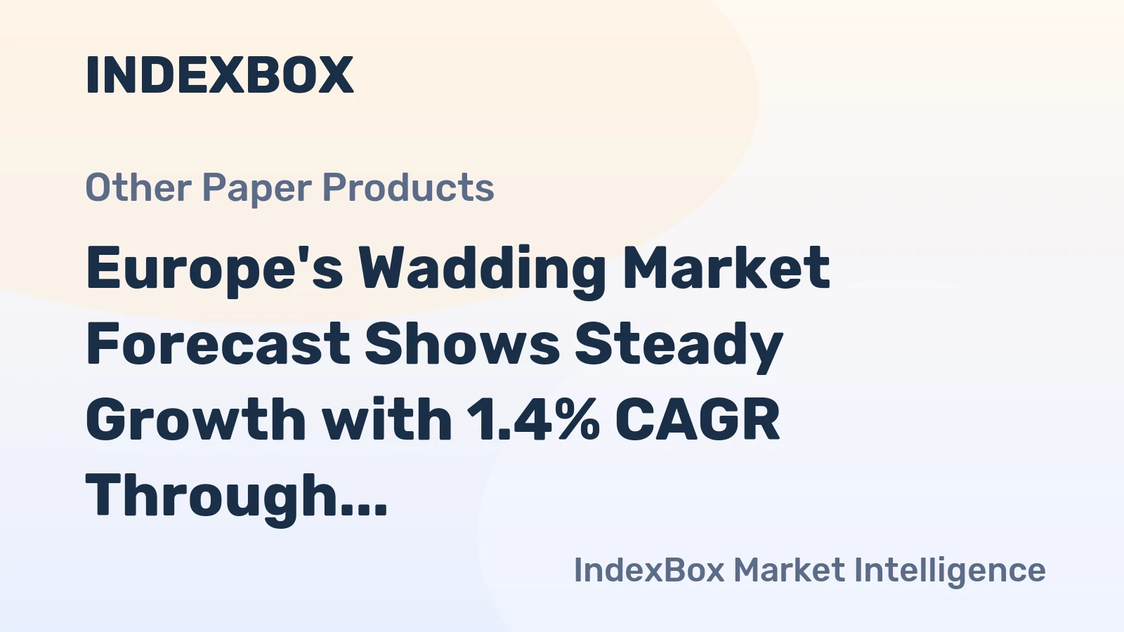 Europe's Wadding Market Forecast Shows Steady Growth with 1.4% CAGR Through 2035
