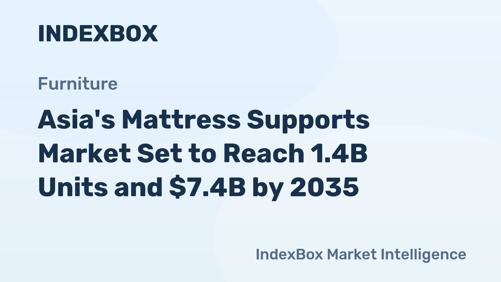 Asia's Mattress Supports Market Set to Reach 1.4B Units and $7.4B by 2035