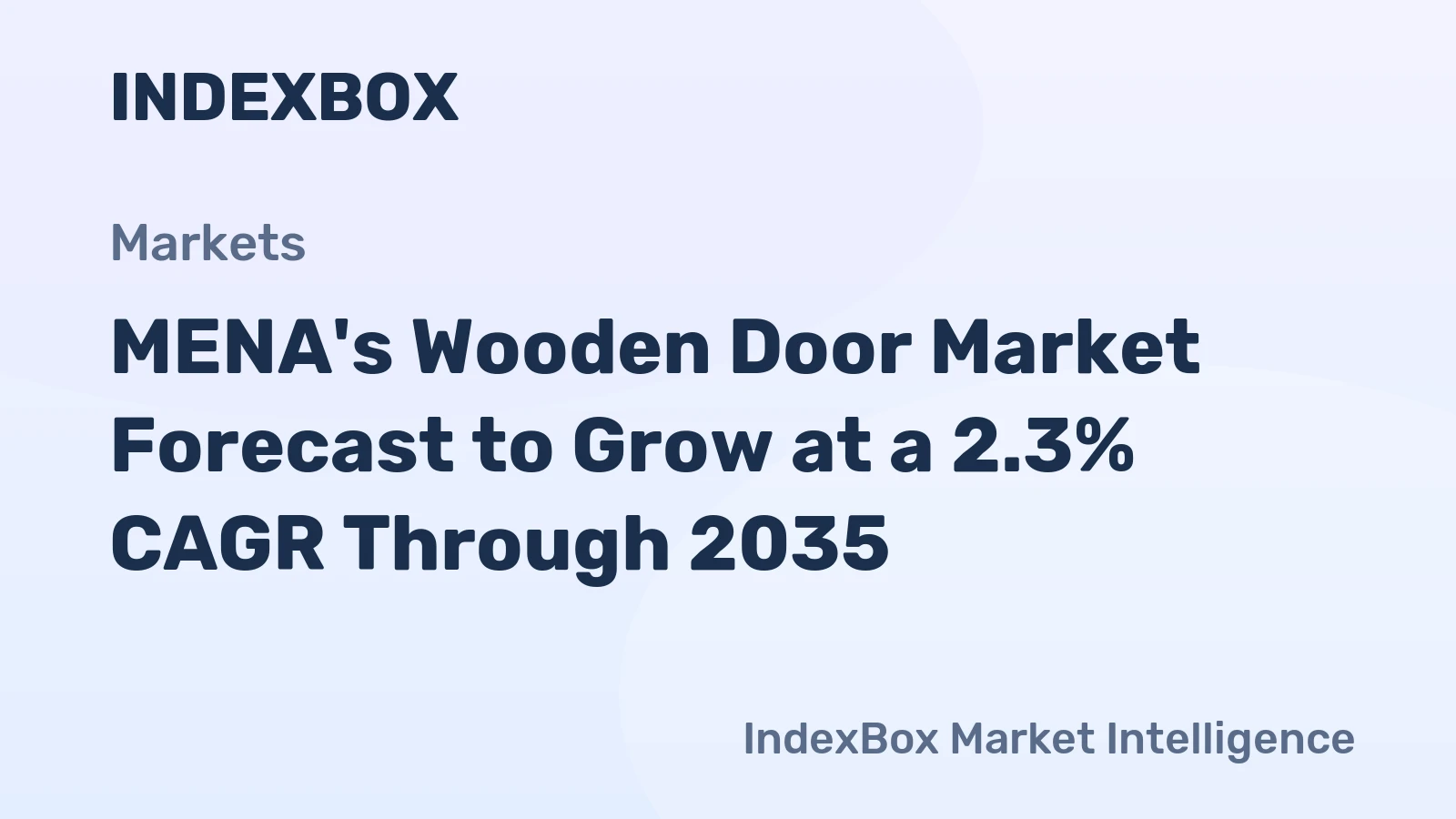 MENA's Wooden Door Market Forecast to Grow at a 2.3% CAGR Through 2035