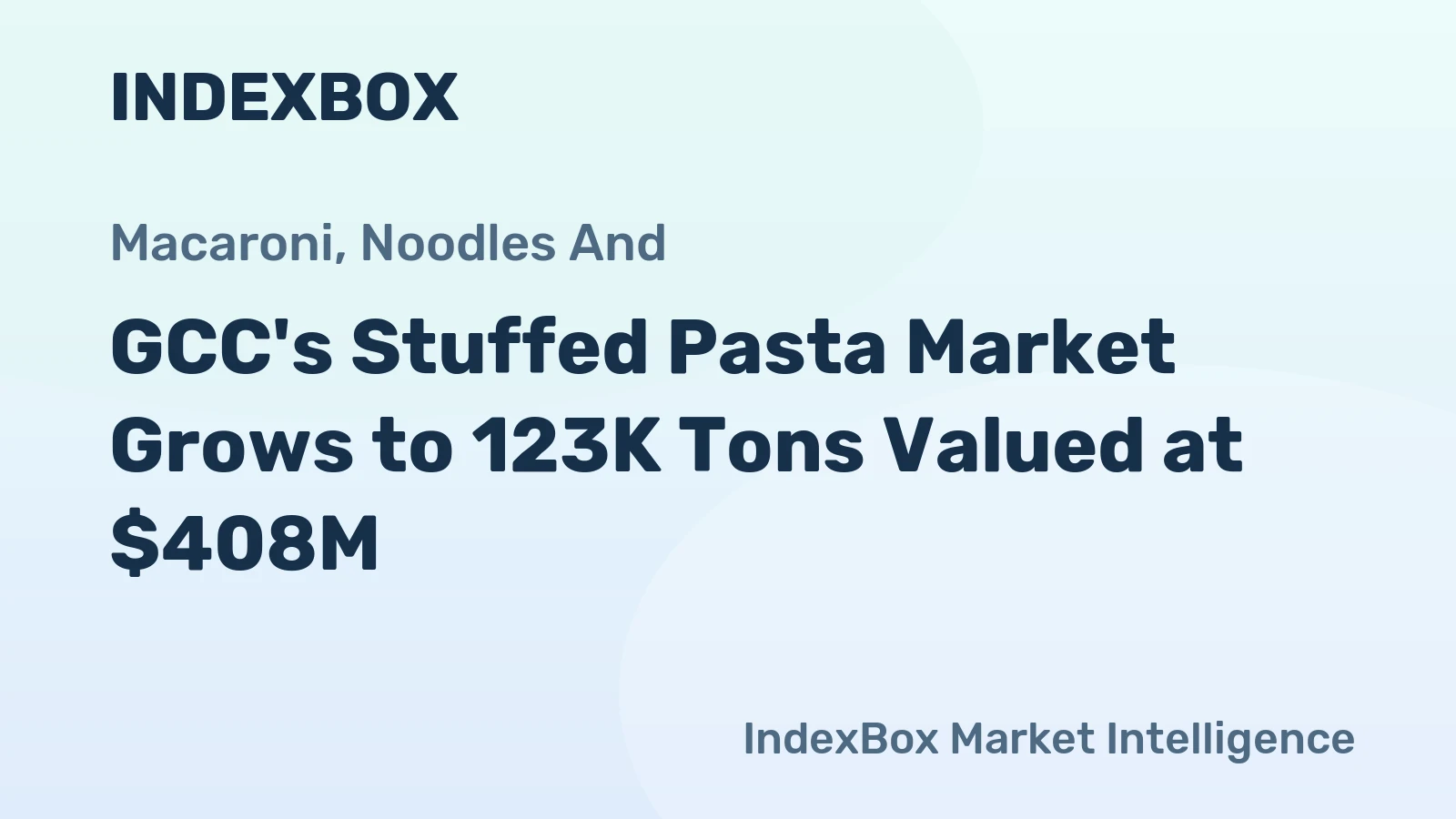 GCC's Stuffed Pasta Market Grows to 123K Tons Valued at $408M