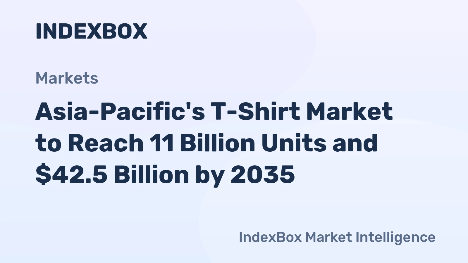Asia-Pacific's T-Shirt Market to Reach 11 Billion Units and $42.5 Billion by 2035