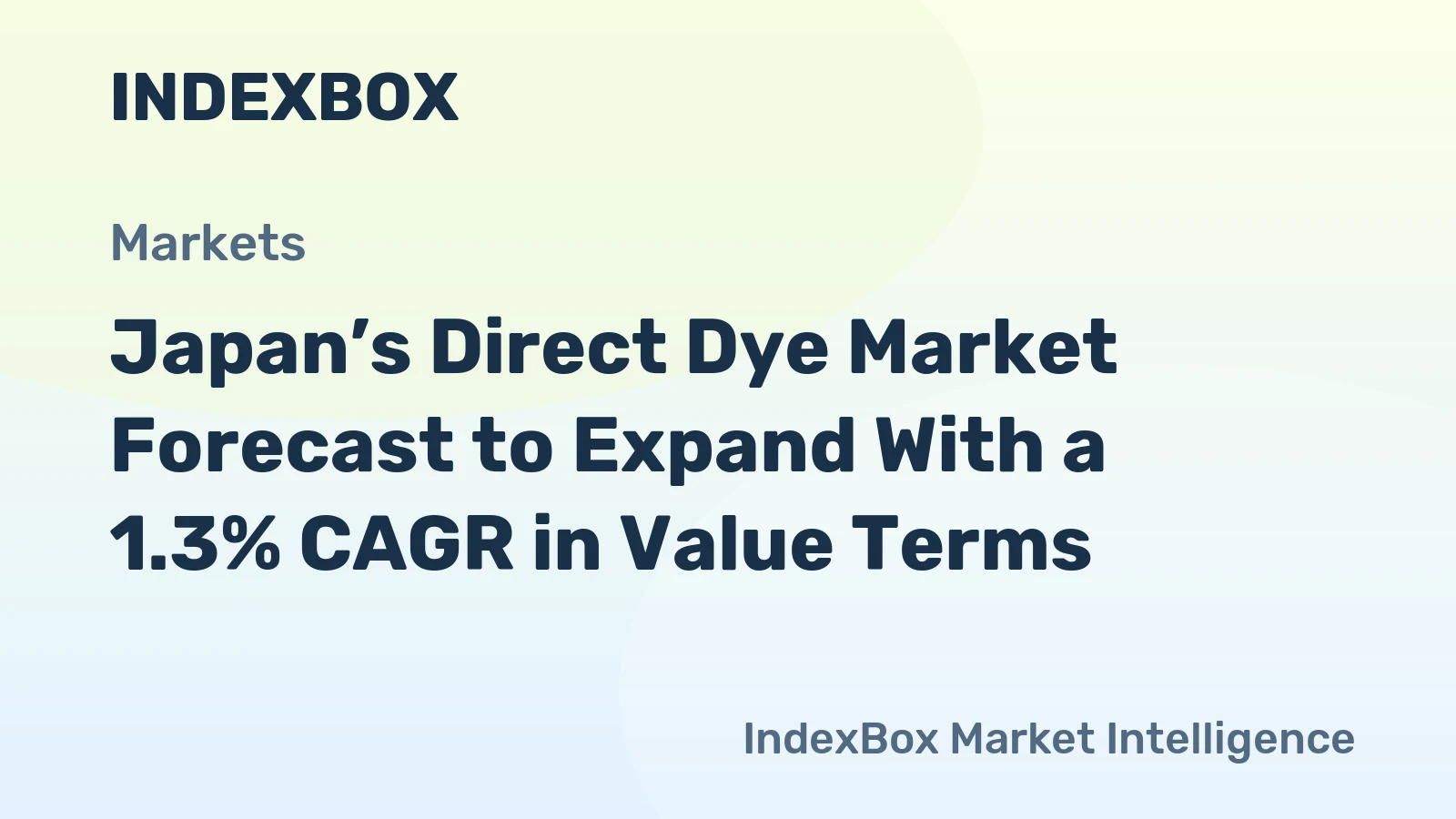 Japan’s Direct Dye Market Forecast to Expand With a 1.3% CAGR in Value Terms