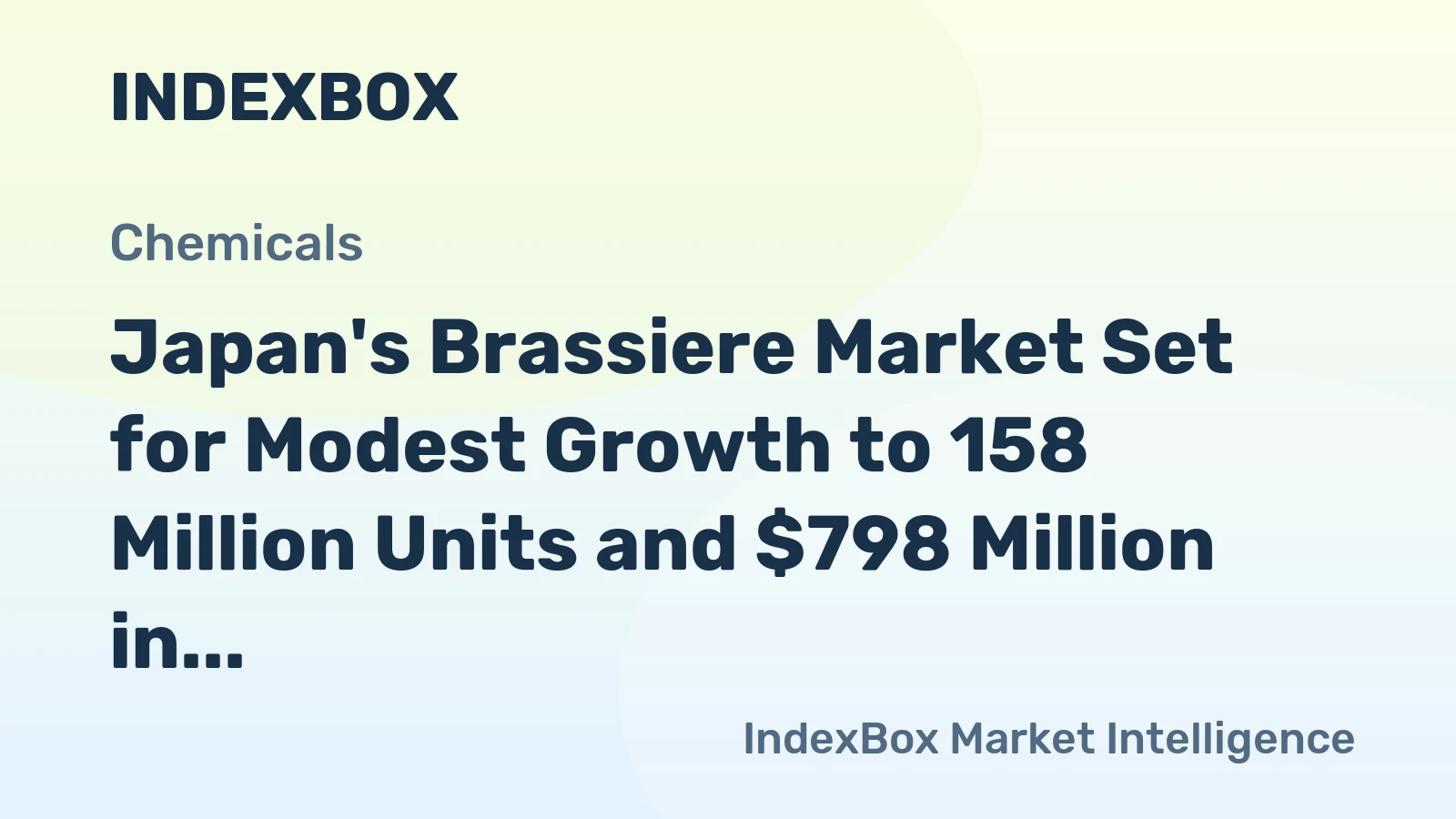 Japan's Brassiere Market Set for Modest Growth to 158 Million Units and $798 Million in Value