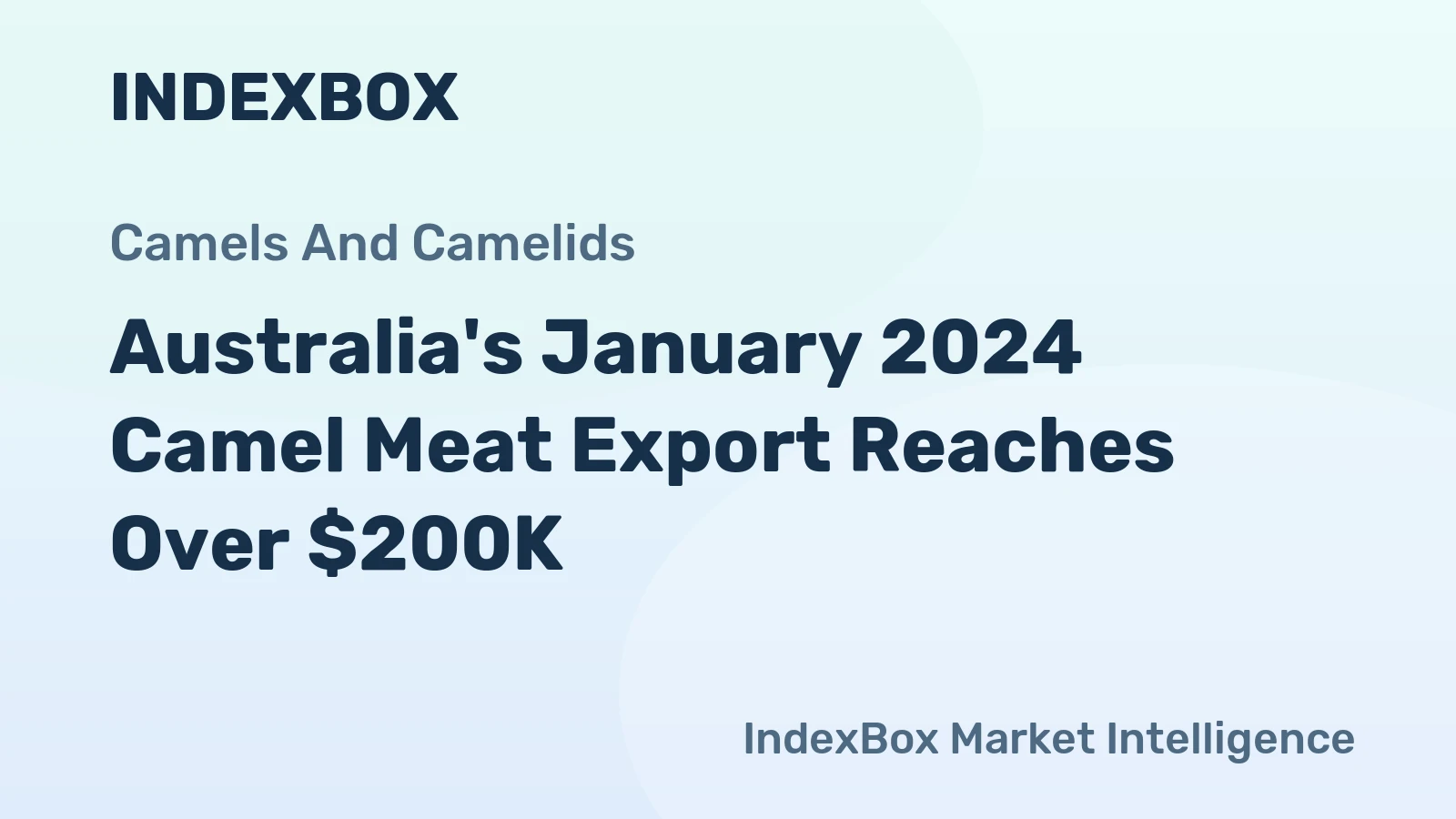 Australia's January 2024 Camel Meat Export Reaches Over $200K