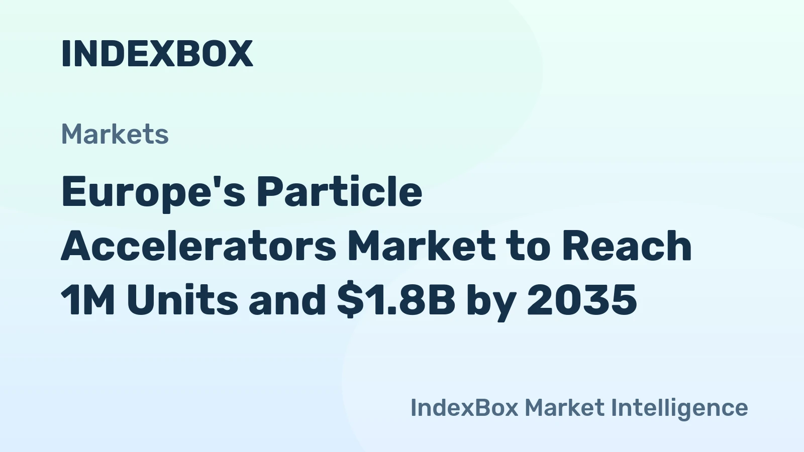 Europe's Particle Accelerators Market to Reach 1M Units and $1.8B by 2035