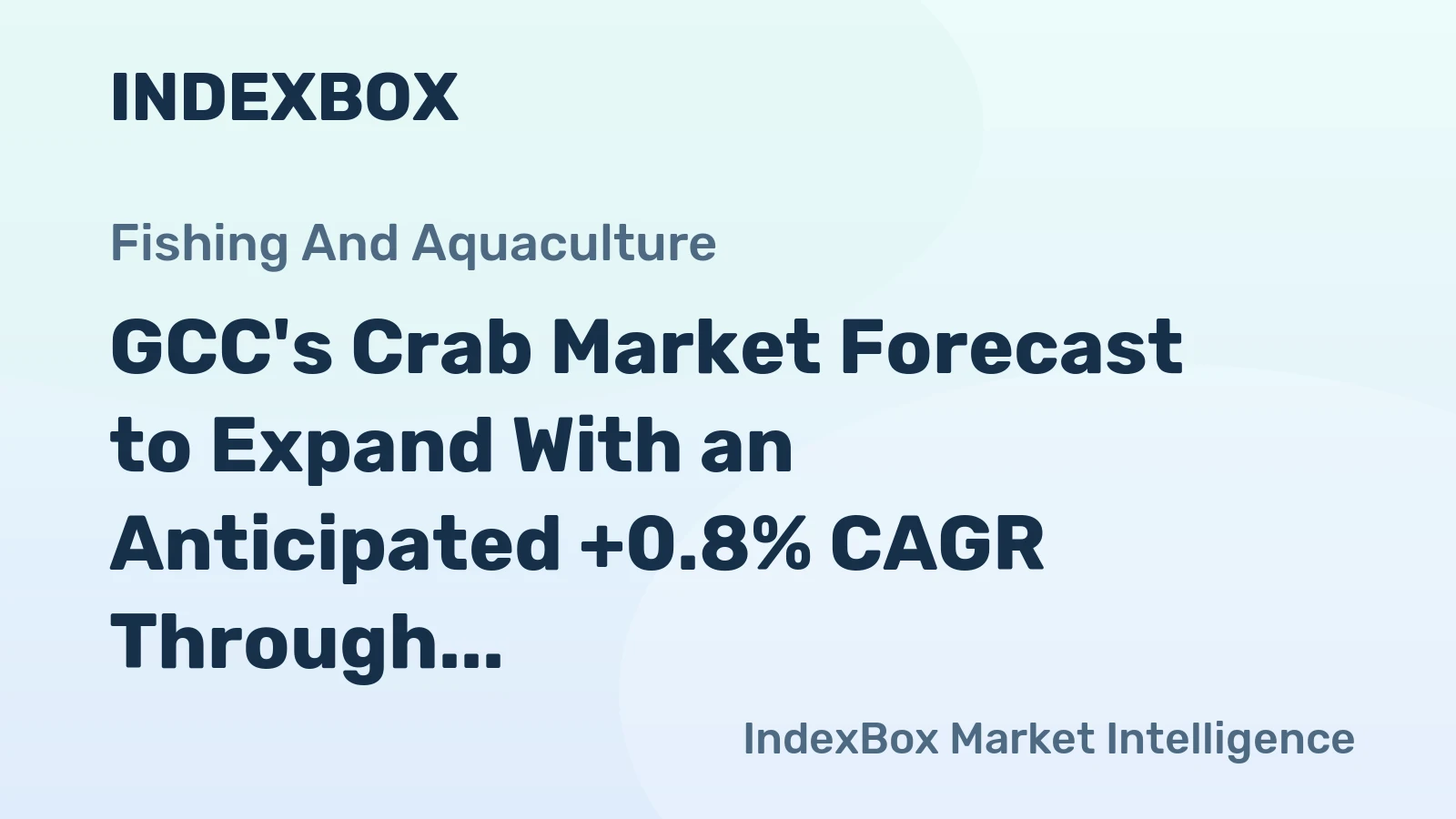 GCC's Crab Market Forecast to Expand With an Anticipated +0.8% CAGR Through 2035