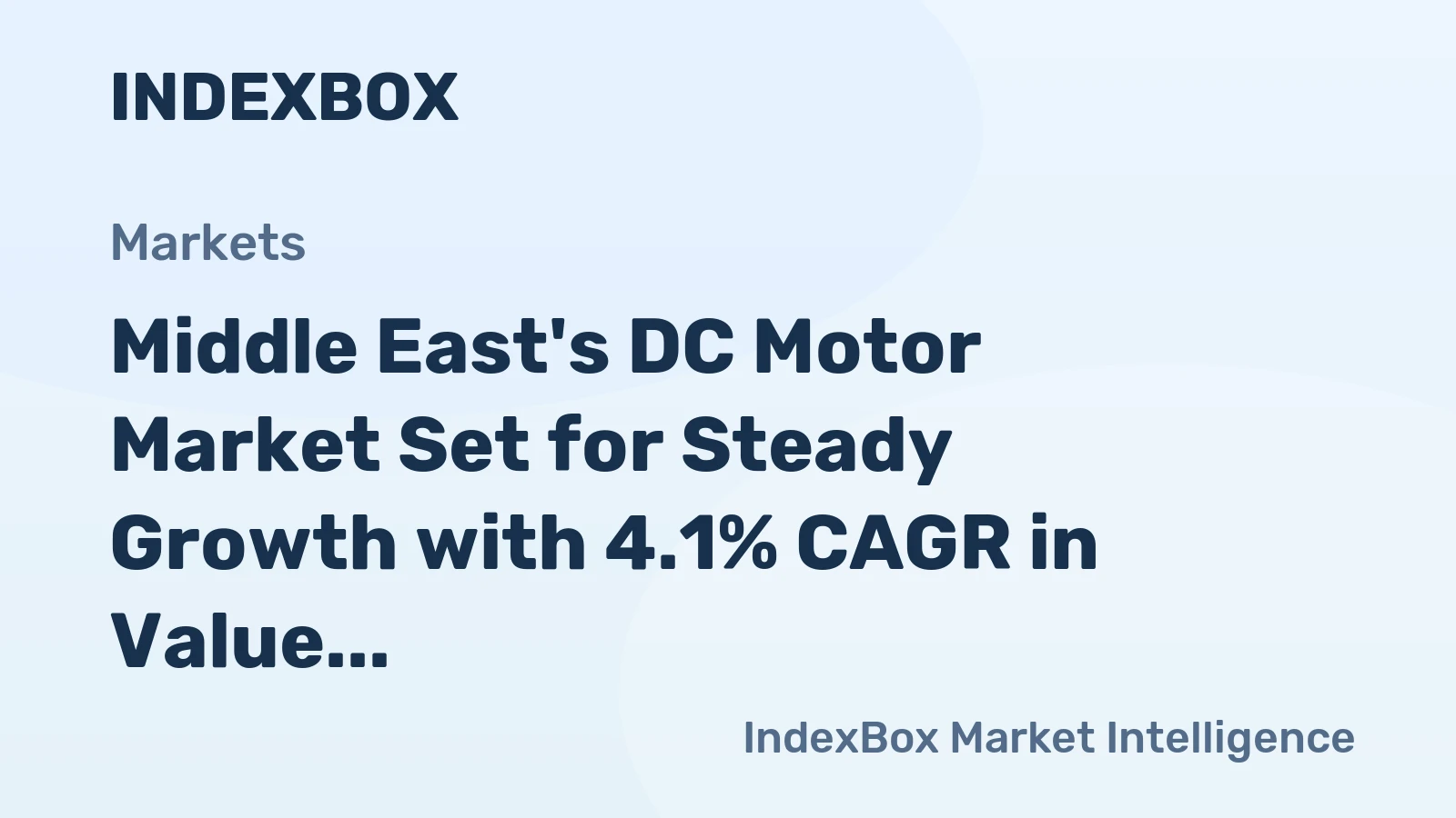 Middle East's DC Motor Market Set for Steady Growth with 4.1% CAGR in Value Through 2035
