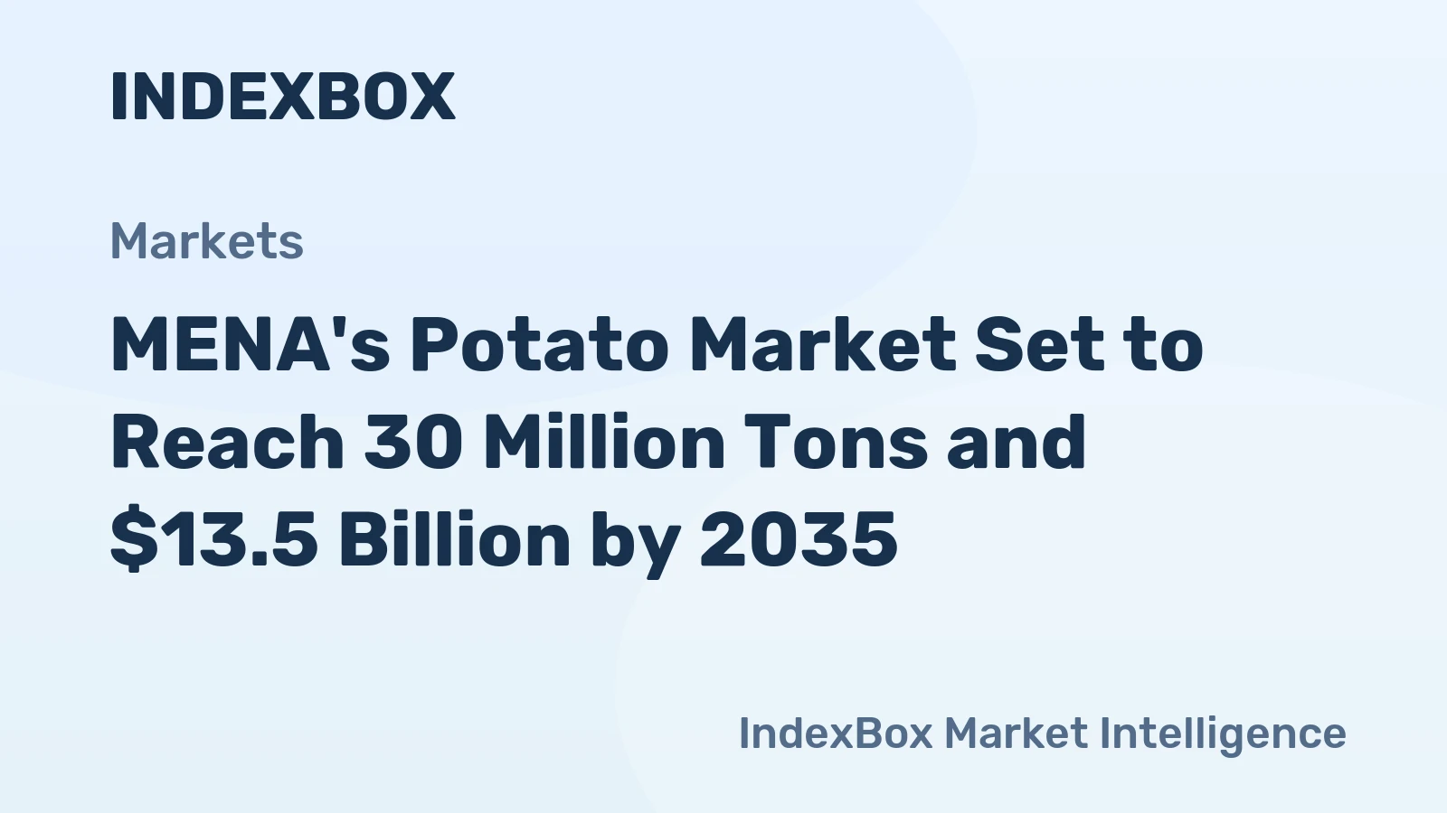 MENA's Potato Market Set to Reach 30 Million Tons and $13.5 Billion by 2035