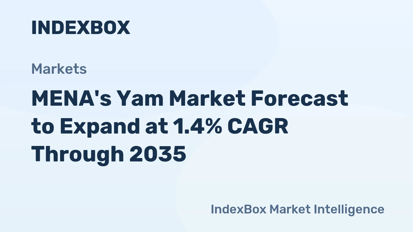 MENA's Yam Market Forecast to Expand at 1.4% CAGR Through 2035