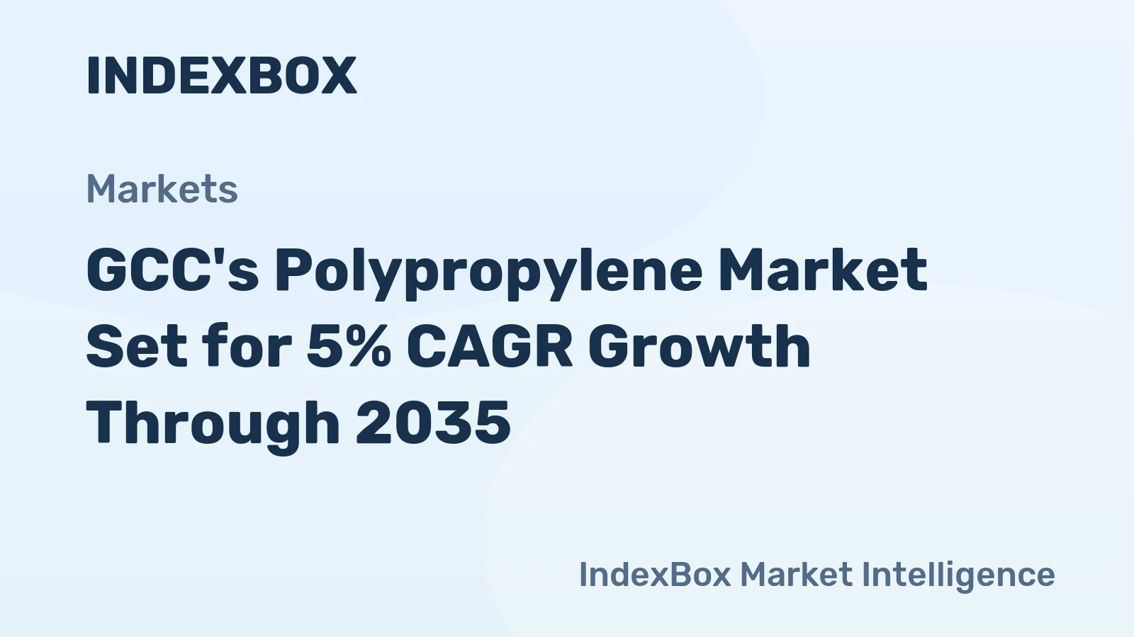 GCC's Polypropylene Market Set for 5% CAGR Growth Through 2035