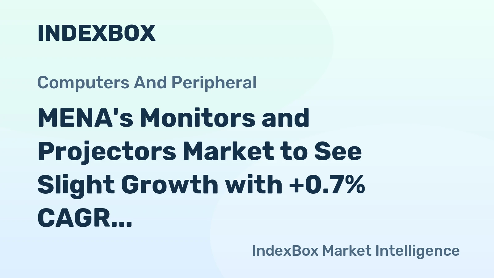 MENA's Monitors and Projectors Market to See Slight Growth with +0.7% CAGR Through 2035