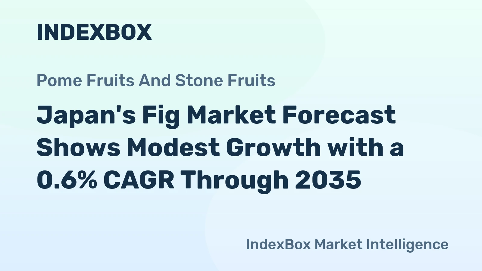 Japan's Fig Market Forecast Shows Modest Growth with a 0.6% CAGR Through 2035