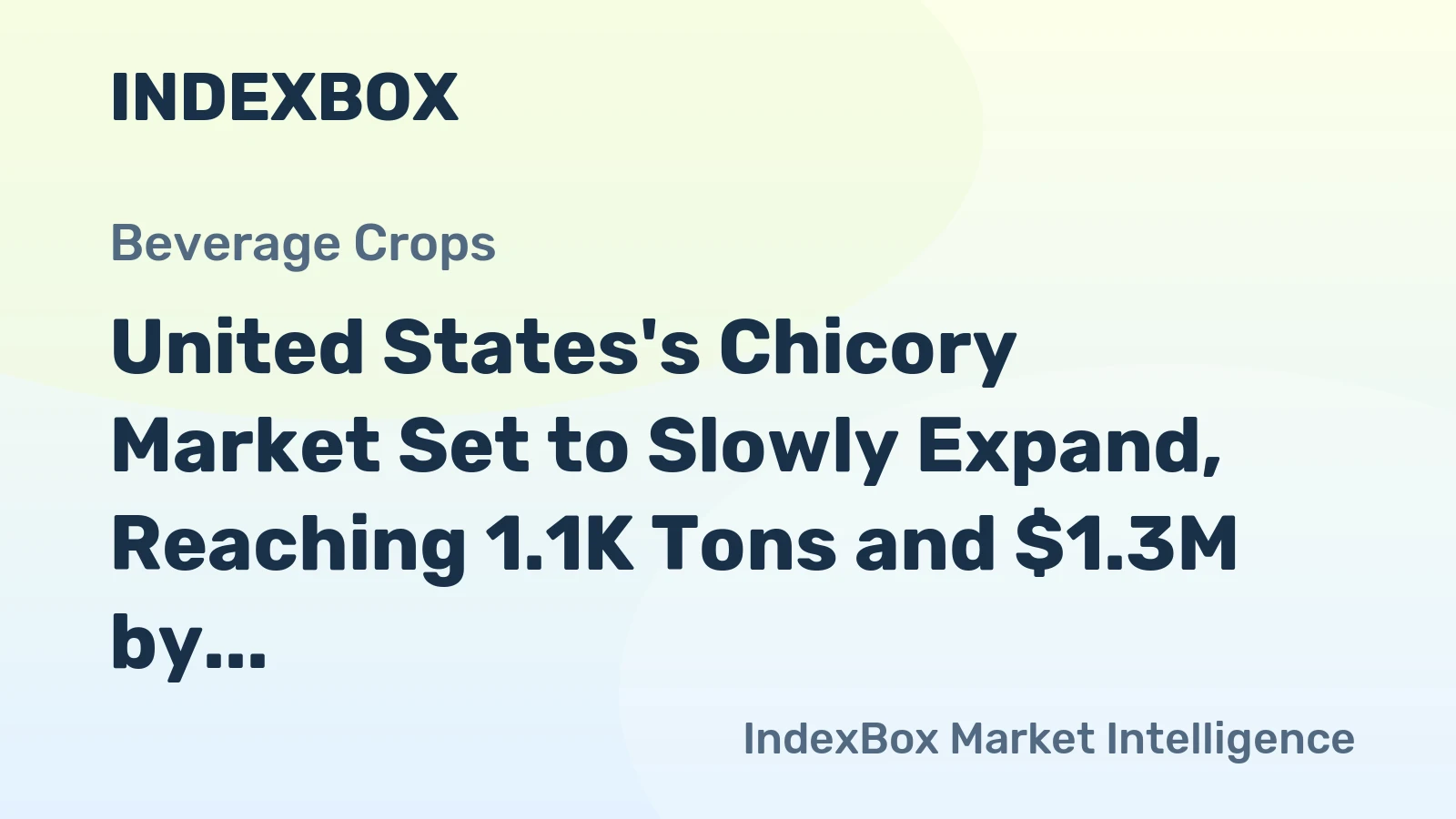 United States's Chicory Market Set to Slowly Expand, Reaching 1.1K Tons and $1.3M by 2035