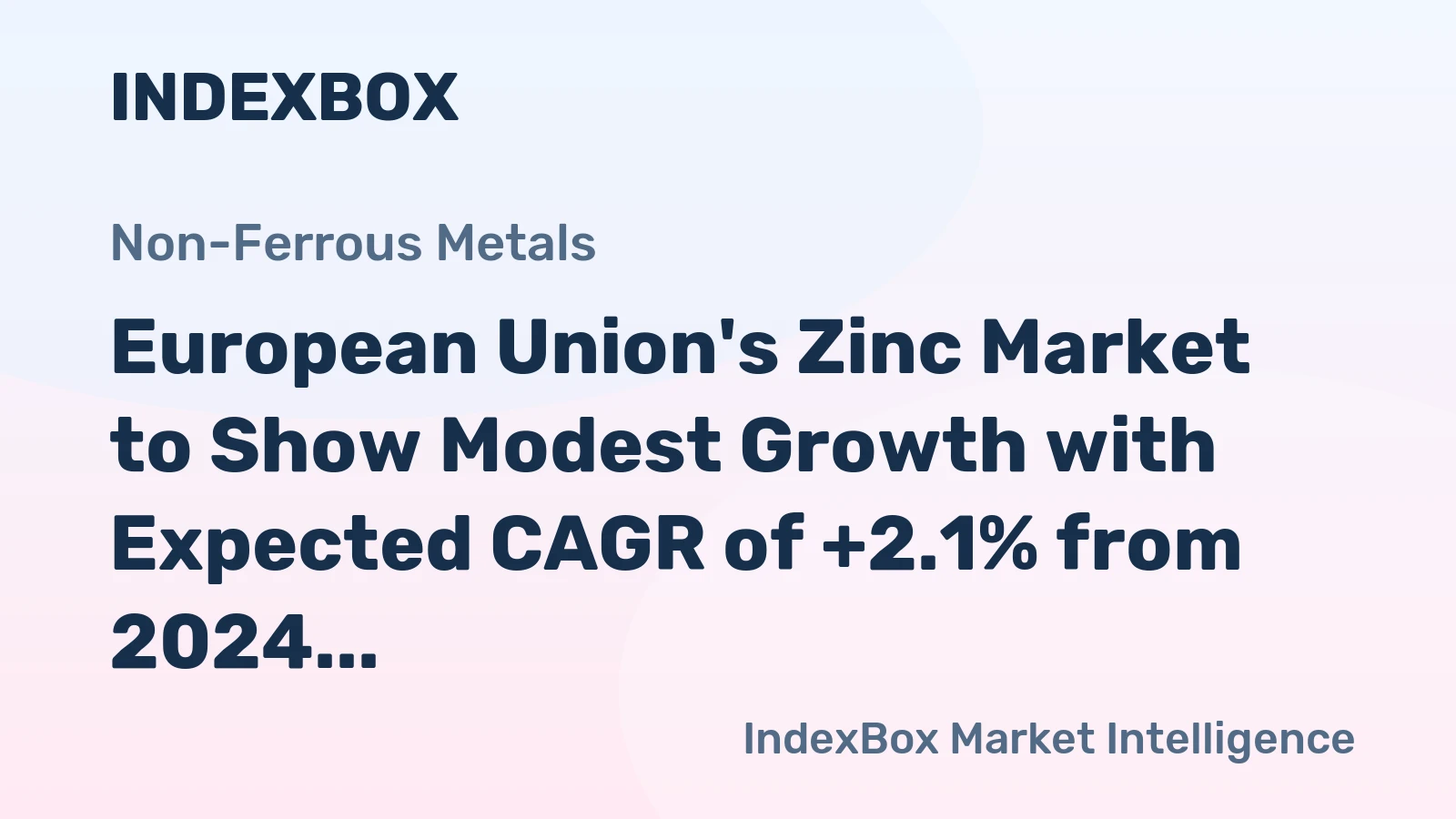 European Union's Zinc Market to Show Modest Growth with Expected CAGR of +2.1% from 2024 to 2035