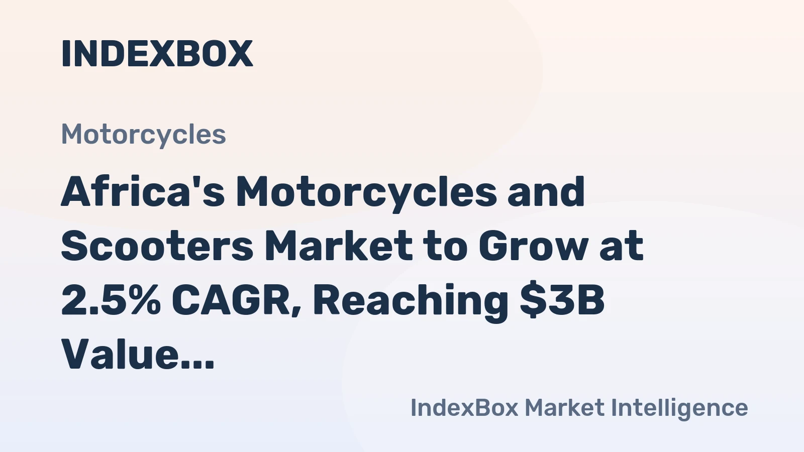 Africa's Motorcycles and Scooters Market to Grow at 2.5% CAGR, Reaching $3B Value by 2035