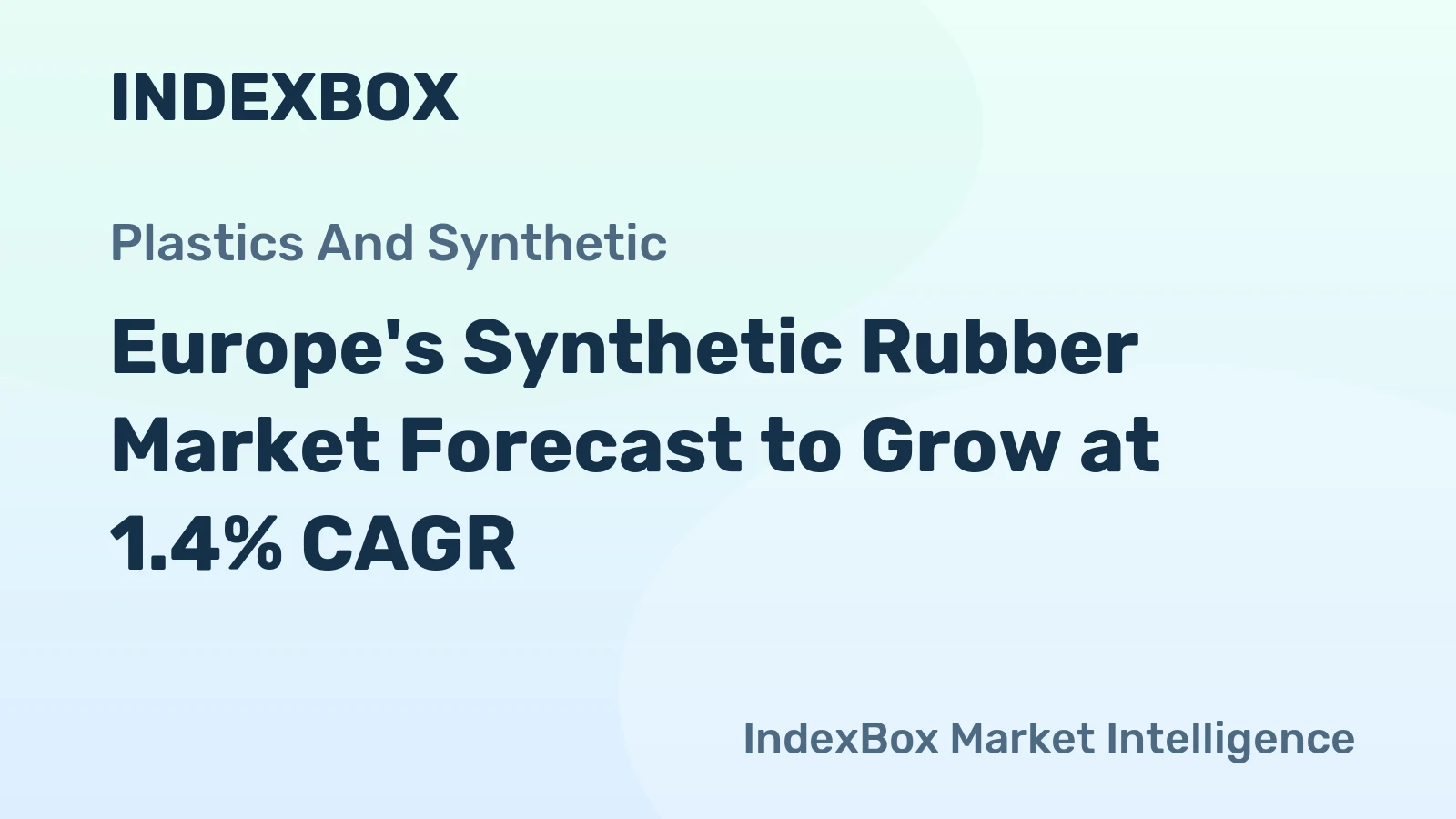Europe's Synthetic Rubber Market Forecast to Grow at 1.4% CAGR