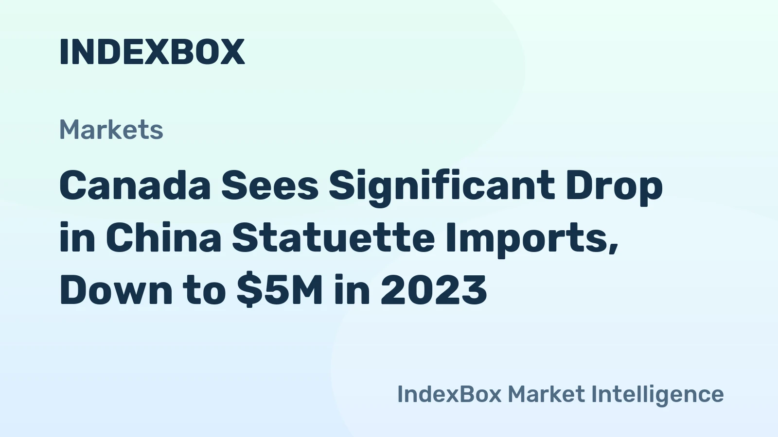 Canada Sees Significant Drop in China Statuette Imports, Down to $5M in 2023