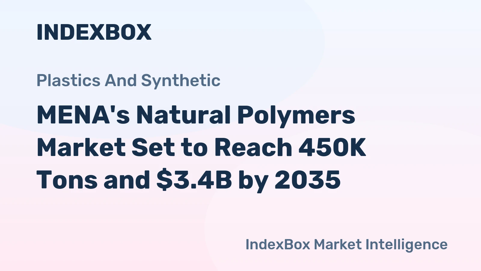 MENA's Natural Polymers Market Set to Reach 450K Tons and $3.4B by 2035