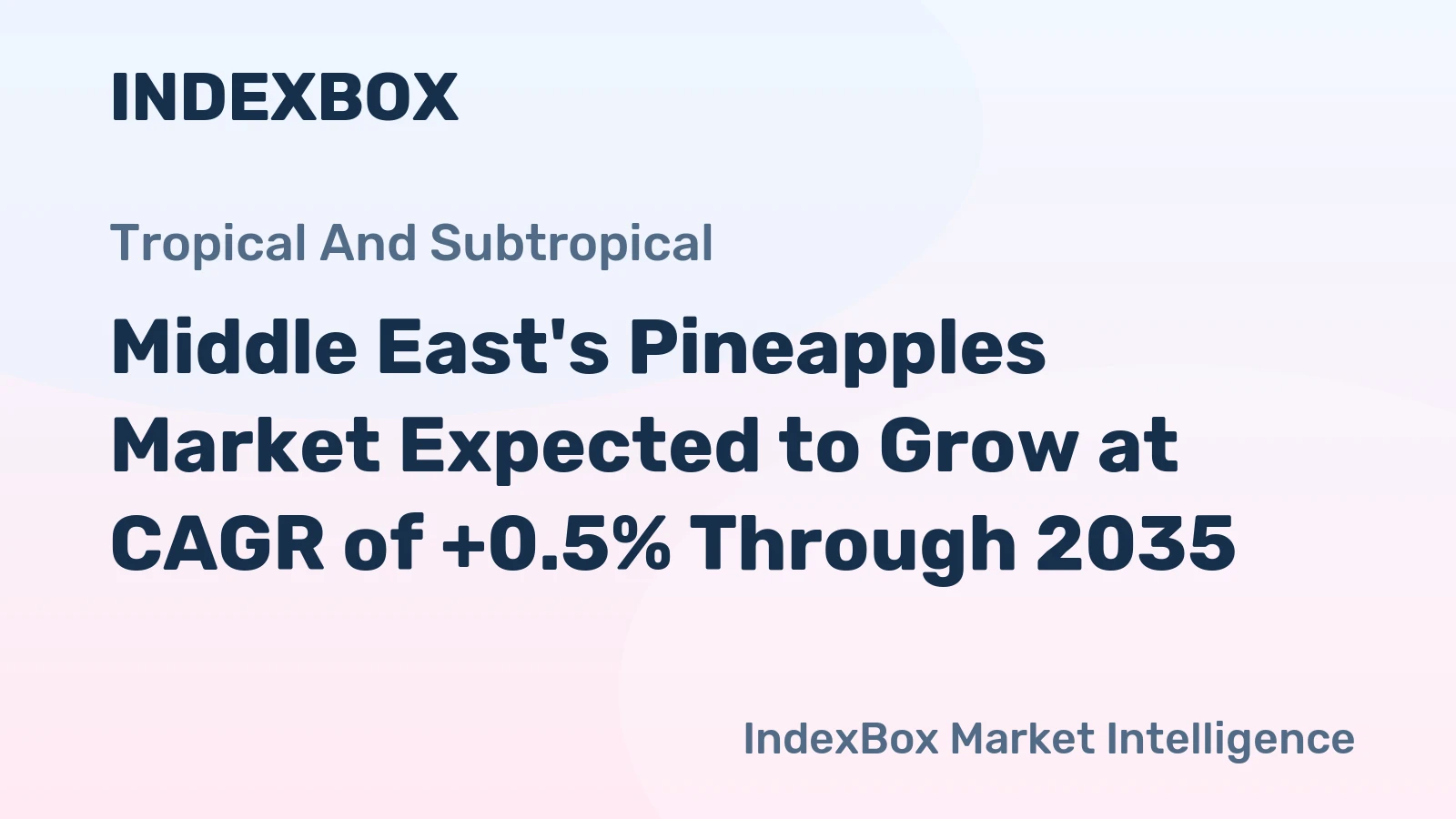 Middle East's Pineapples Market Expected to Grow at CAGR of +0.5% Through 2035