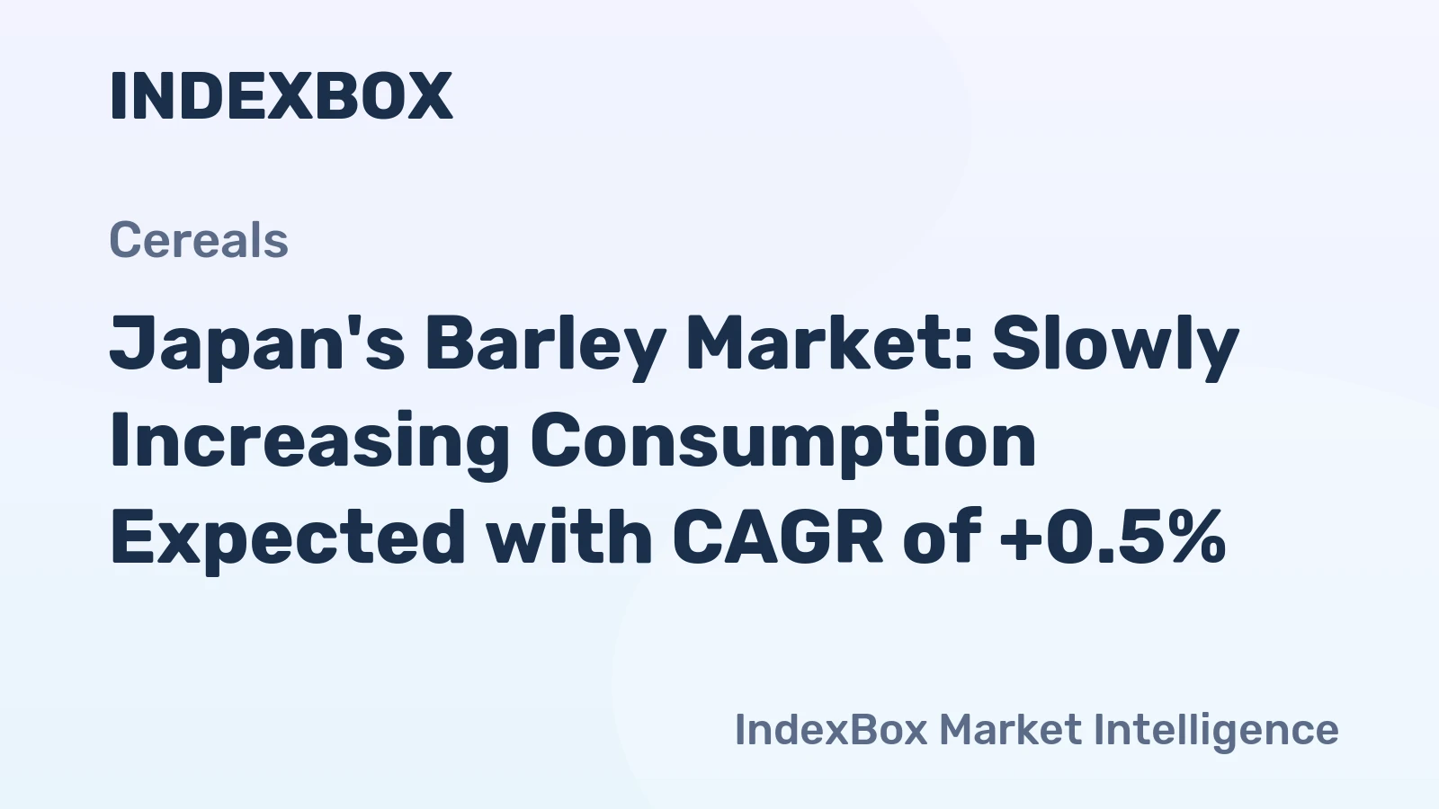 Japan's Barley Market: Slowly Increasing Consumption Expected with CAGR of +0.5%