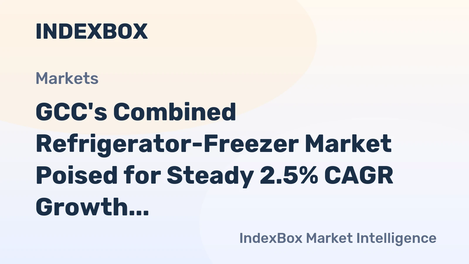GCC's Combined Refrigerator-Freezer Market Poised for Steady 2.5% CAGR Growth Through 2035